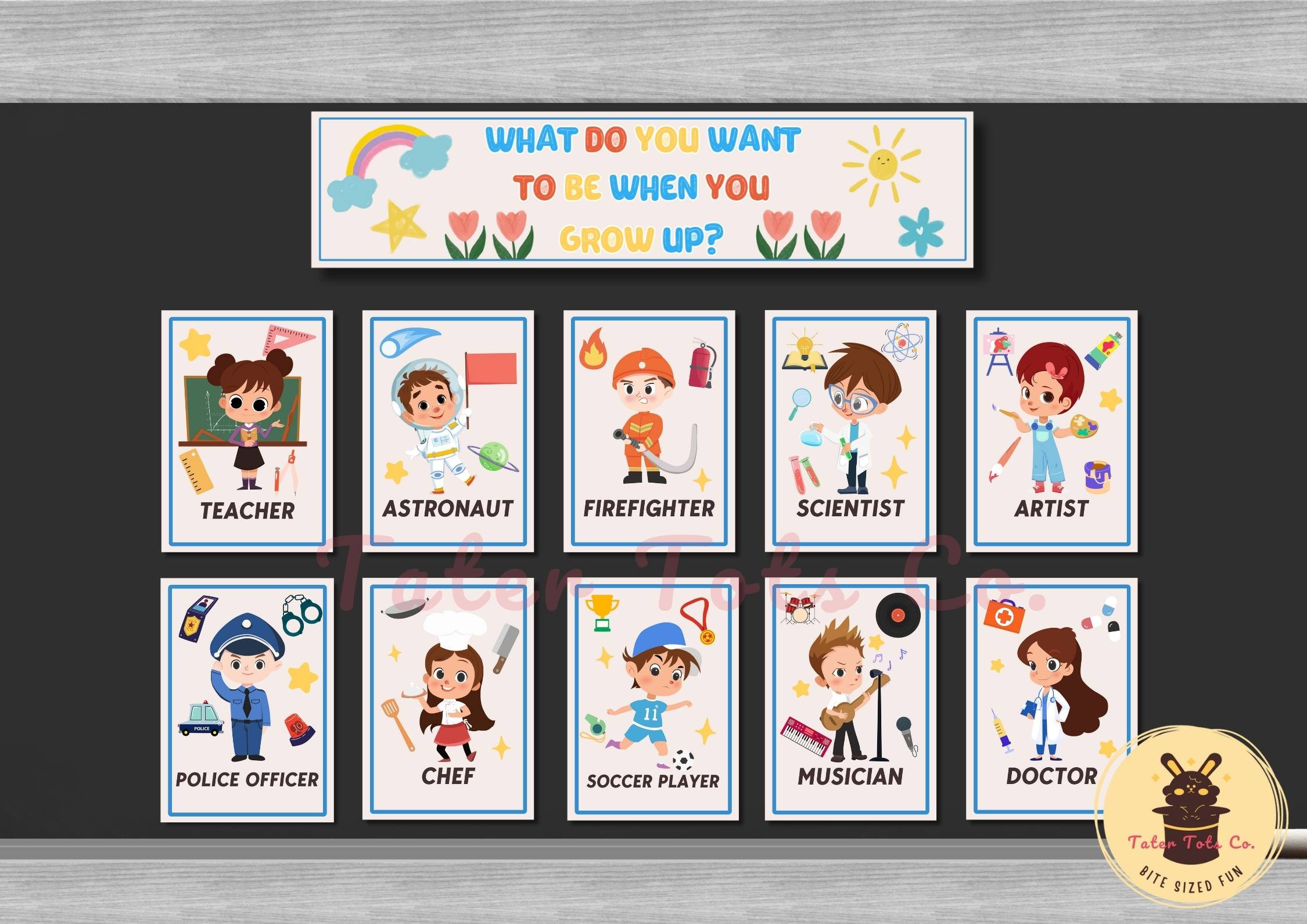 When I Grow up Job Occupations Printable Bulletin Board Pack - Fun and ...