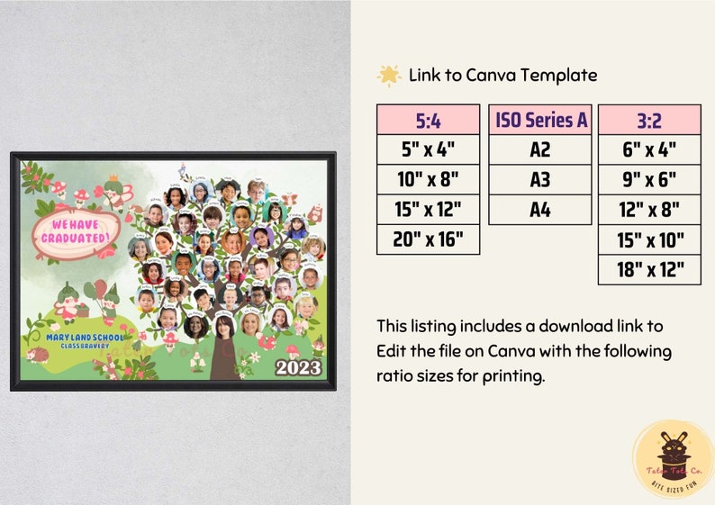 School Graduation Student Photo Collage for Kindergarten Grad - Etsy