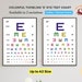 Simple Rainbow Tumbling Letter E Eye Test Chart Ophthalmology Snellen ...