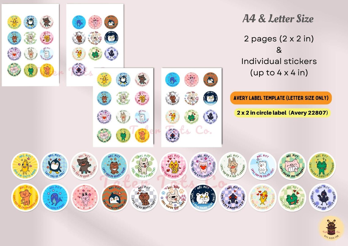 Customized Teacher Student Motivation Reward Sticker Background Image ...