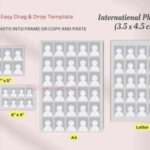 DIY Custom Passport Photo Canva Frame Template - International and US ...