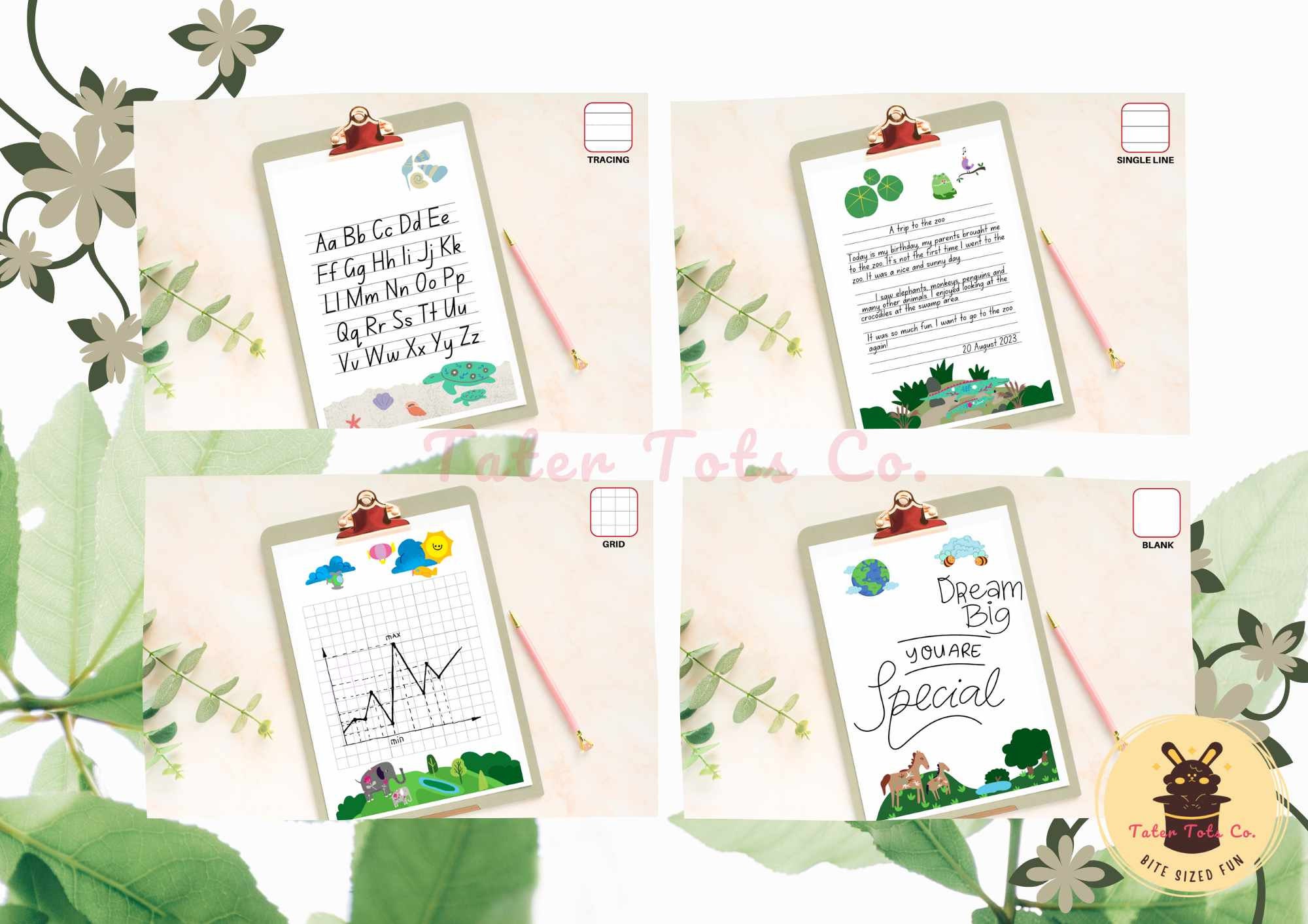 Letter and Number Writing and Tracing, Handwriting Practice Lined ...