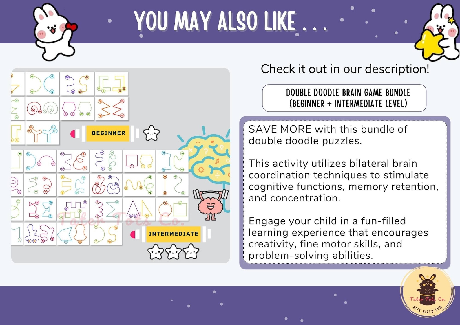 Double Doodle Bilateral Brain Game - Beginner Level for Cognitive ...