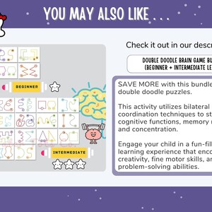 Double Doodle Bilateral Brain Game - Beginner Level for Cognitive ...