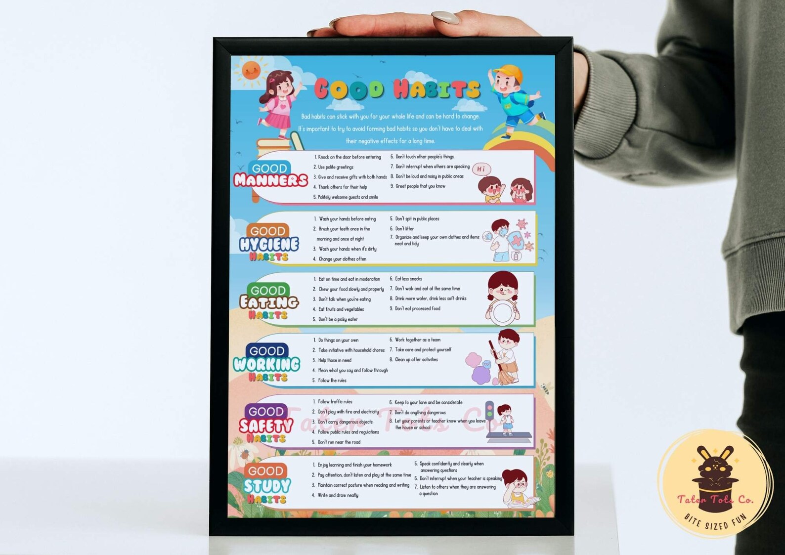 Educational Posters for Kids Daily Routine Bundle Encourage - Etsy ...