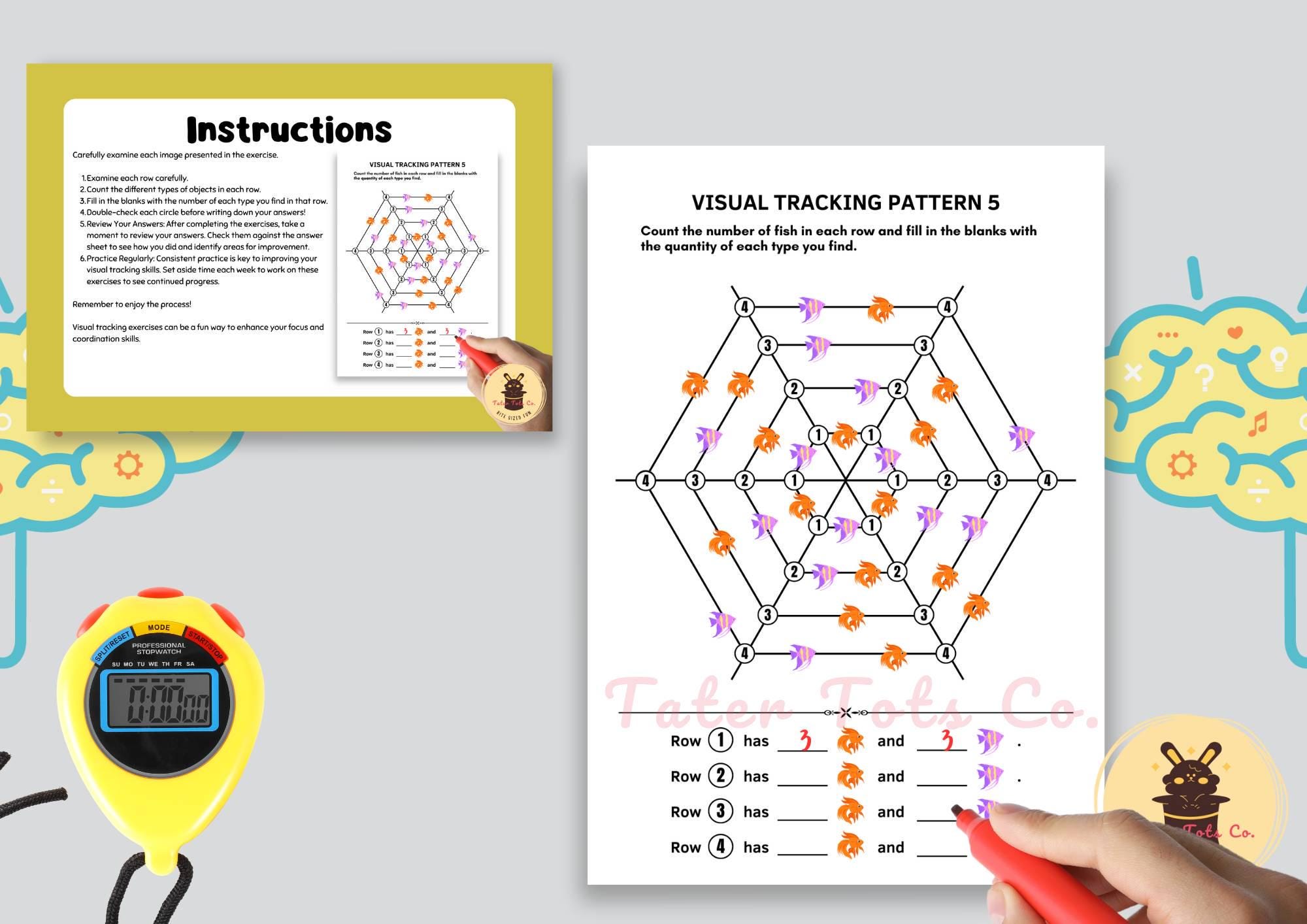 Visual Tracking Shapes Pattern Train Focus and Counting Skills Activity ...
