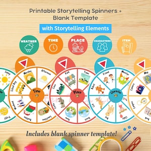 Printable Storytelling Spinners Bundle for Fun Narrative Skills: Story ...