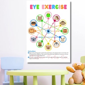 Kids' Eye Training Exercise Poster for Preschool: Improving Visual ...
