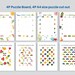 Printable 3x4 Square Grid Puzzle Patterns and Board Set of 4 Part 1 ...