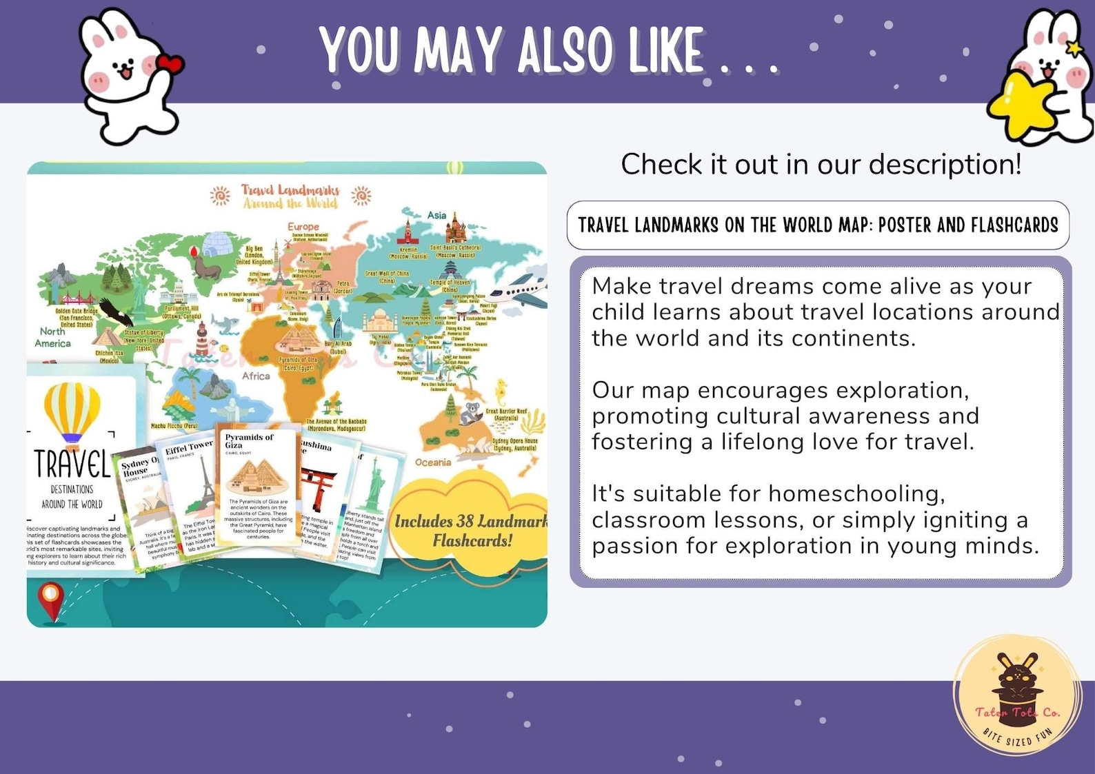 Travel Around and Explore the World Engaging Landmarks Bulletin Board ...