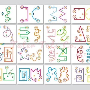 Double Doodle Bilateral Finger Mazes, Colorful and Cute Theme ...