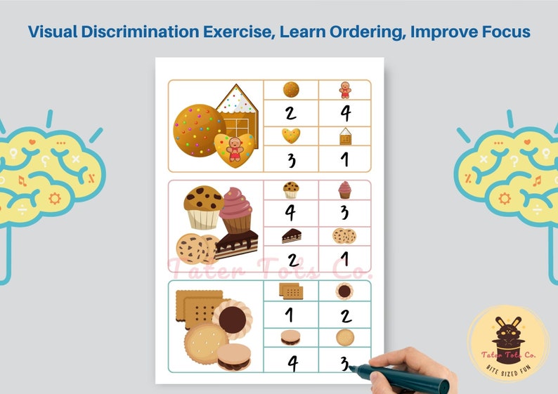 Visual Discrimination Stacked Item Spatial Order Position Activity ...