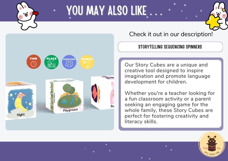 Printable Storytelling Set With 5 Spinners and Story Sequencing ...
