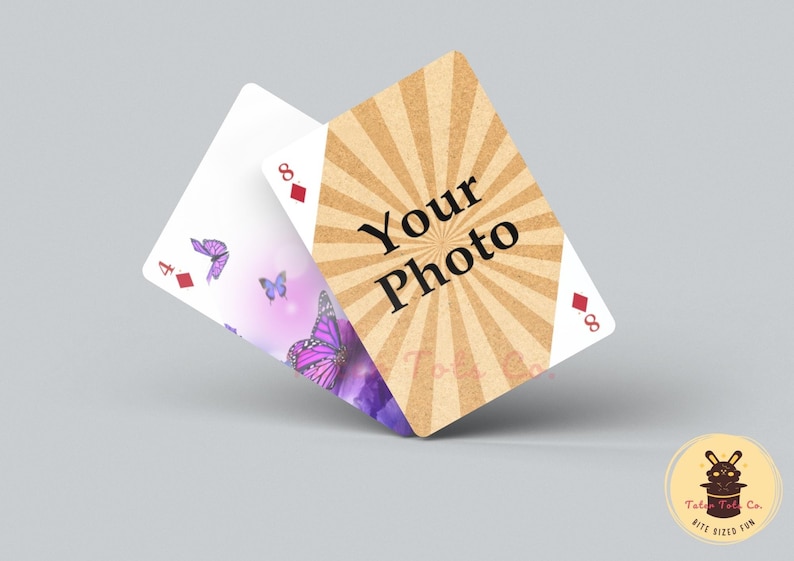 Custom Photo Playing Standard Deck Cards With Box Template and Easy ...