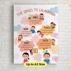 5 Senses Calming Strategies Poster: Help Young Kids Manage Emotions ...