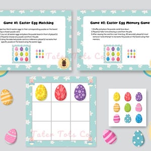Easter Egg Matching and Memory Card Game - Brain and Attention Training ...