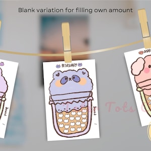Printable 12 Months Savings Challenge: Cute Bubble Tea Animals Hand ...