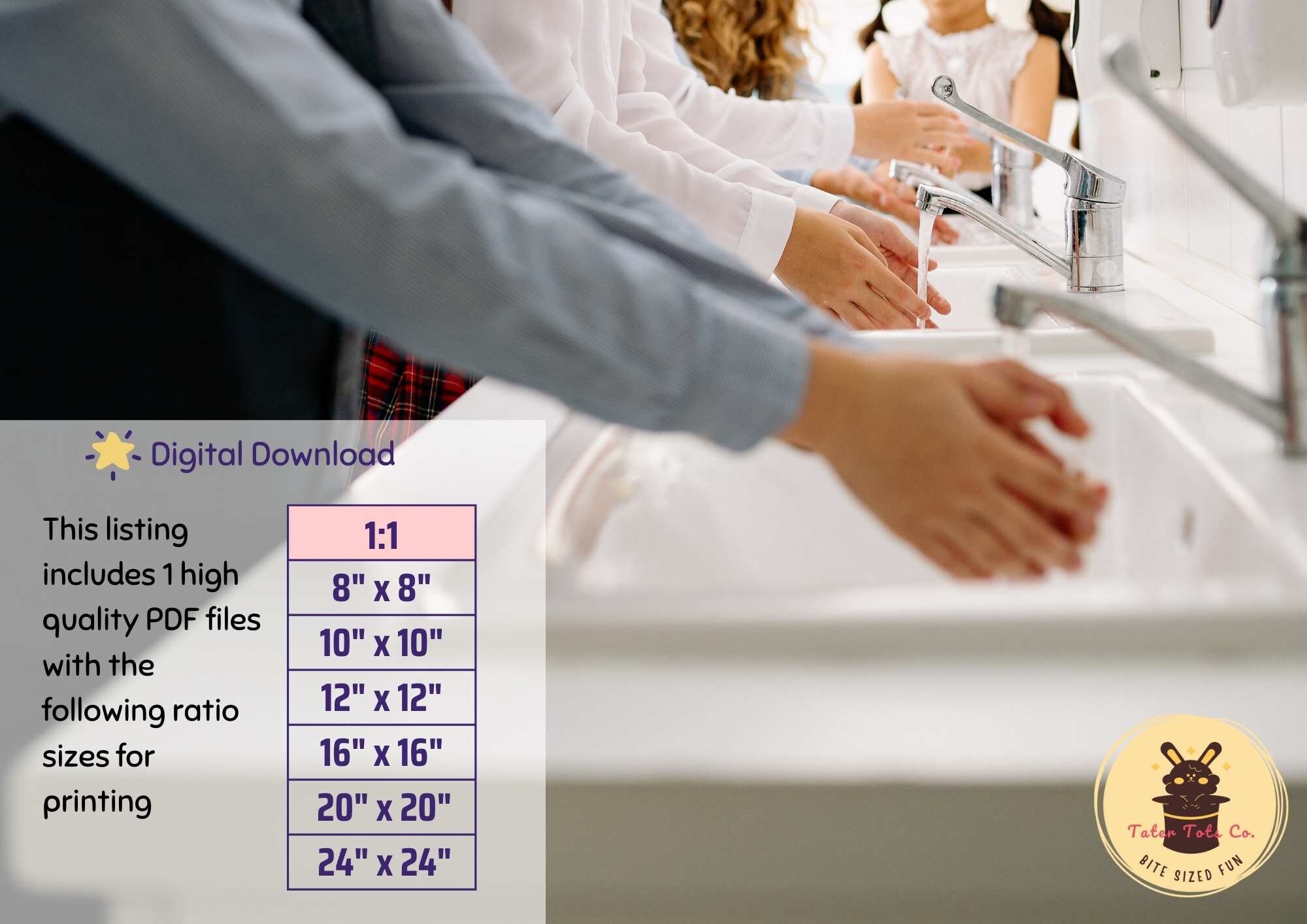 7 Step Wash Hands Sign for Preschool Toilet Training and Instructions ...