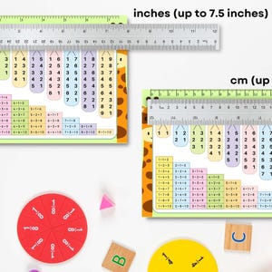Number Bonds and Addition to 10 Flashcards With Measurement Ruler ...
