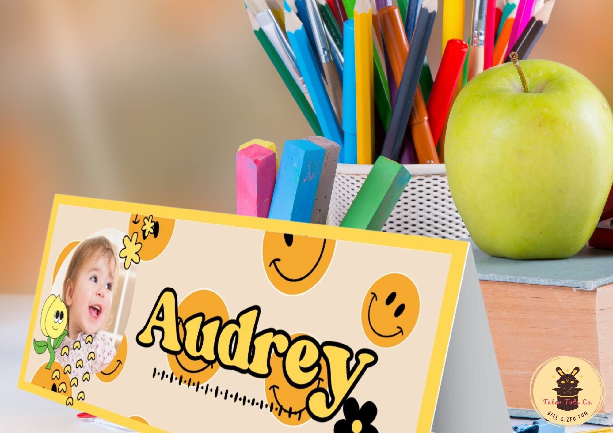 Custom Student Freshmen Photo and Name Double Sided Desk Plate Tent ...