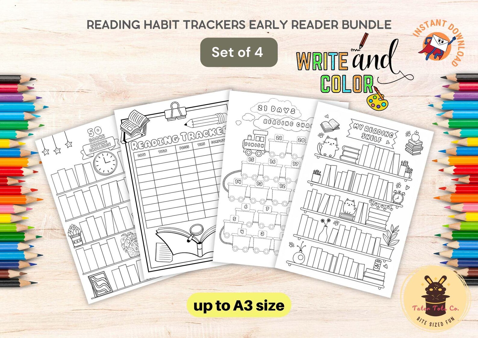 Early Reader Tracker Bundle: Bookshelf Reading Challenge (PDF) - Etsy