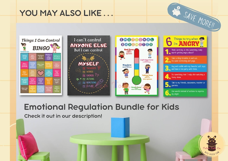 Zones of Emotional Regulation Self Control Posters Calm Down - Etsy