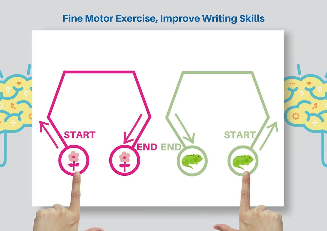 Double Doodle Bilateral Brain Game - Beginner Level for Cognitive ...