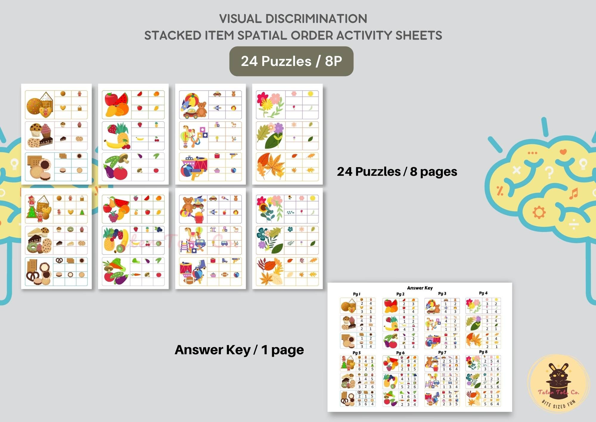 Mega-bundle Visual Discrimination and Perception Activities for Early ...