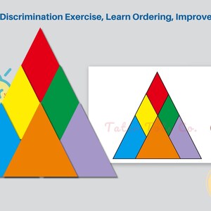 Visual Discrimination Stacking Triangle Spatial Order Pattern Game | 12 ...