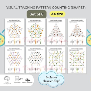 Visual Tracking Shapes Pattern Train Focus and Counting Skills Activity ...