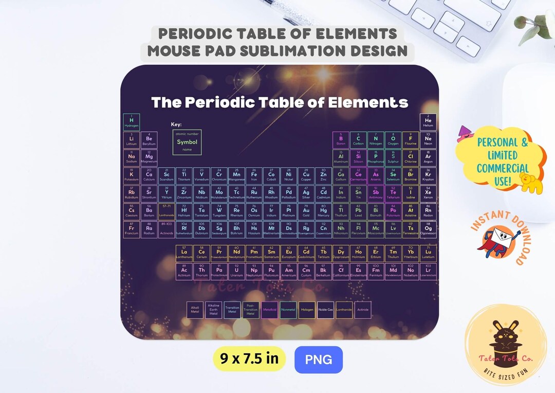 Rainbow Periodic Table of Elements Science Chemistry Cool Laboratory ...