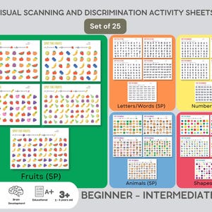 Mega-bundle Visual Discrimination and Perception Activities for Early ...