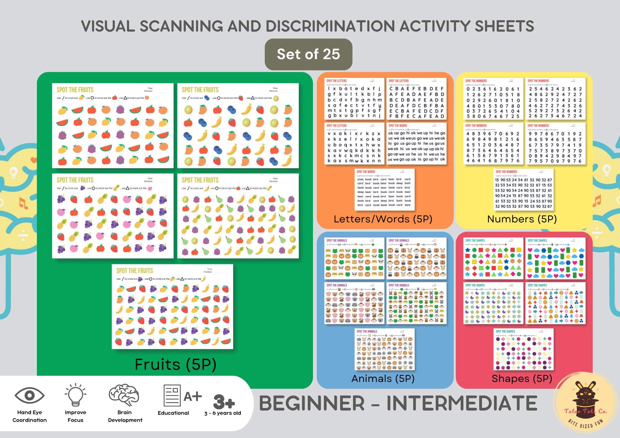 Mega-bundle Visual Discrimination and Perception Activities for Early ...
