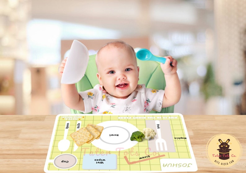 Personalized Educational Table Setting Placemat for Kids Mannerism ...