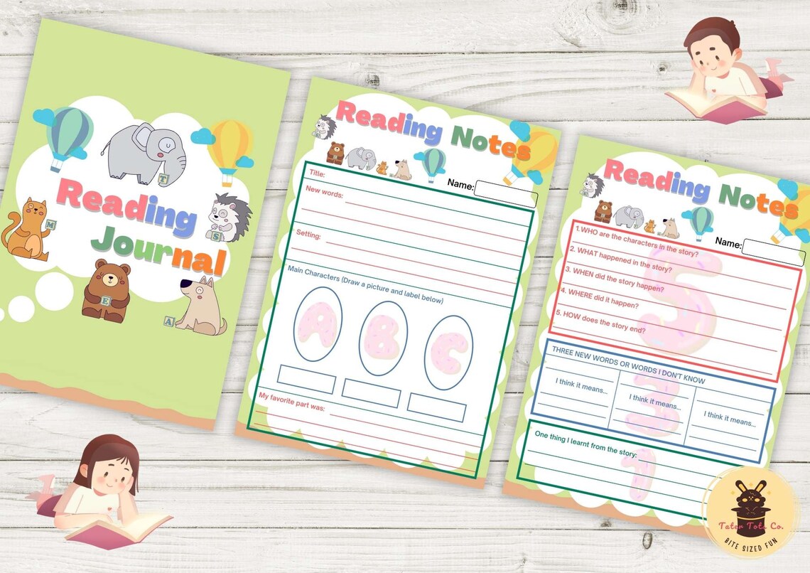 Printable Reading Response Log Journal Book Tracker School Worksheets ...