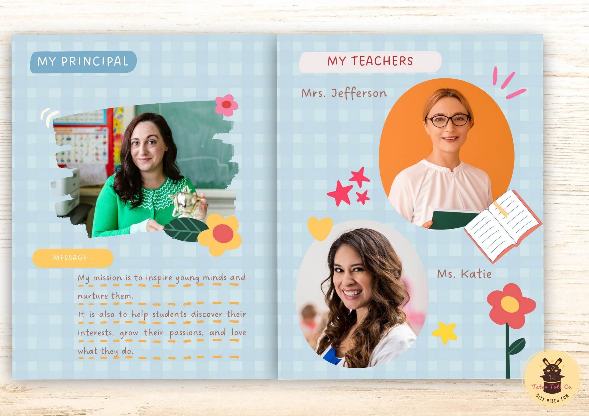 Preschool Graduation Memory Book: Canva Template for Kindergarten Prek ...