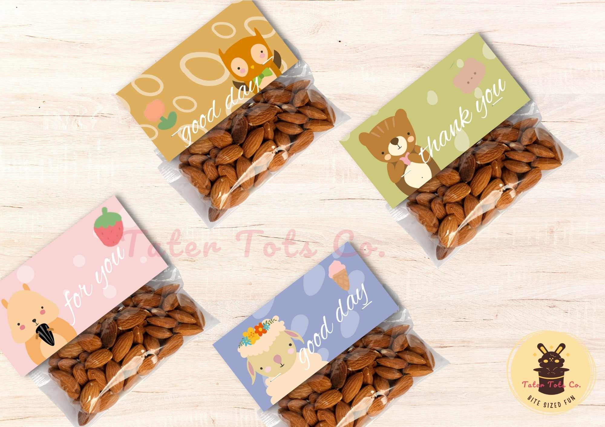 Cute Animal Goodie Bag Topper Label for Small Baked Goods – Party Gift ...
