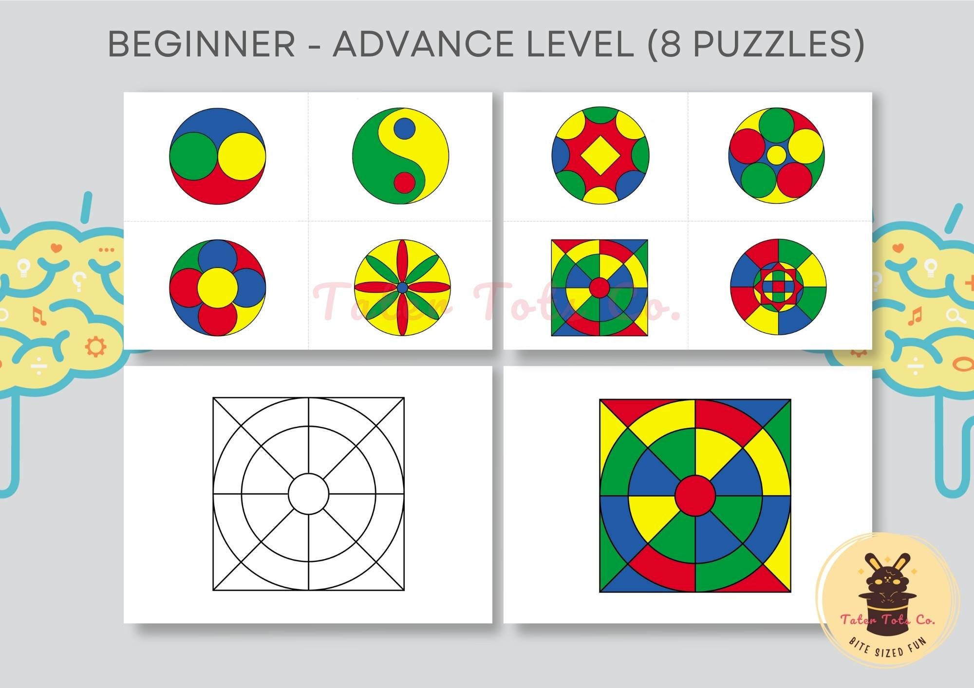 Mandala Memory Game: Brain and Attention Training Full Mega Bundle | Difficulty Levels Beginner ...