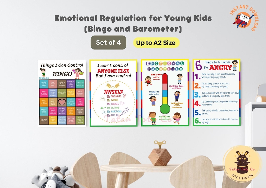 Emotional Regulation Bundle for Kids - Bingo and Barometer, Help ...