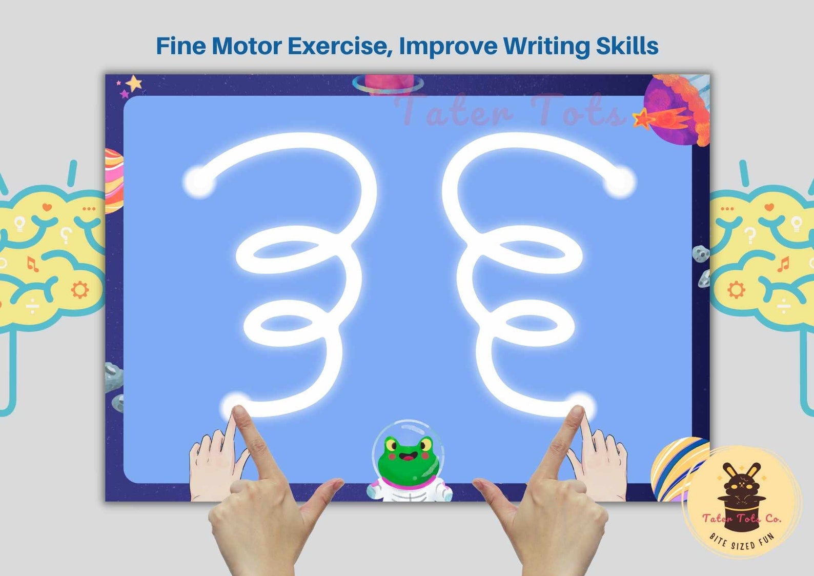 Double Doodle Finger Tracing Maze Brain Game for Kids Train Fine Motor ...