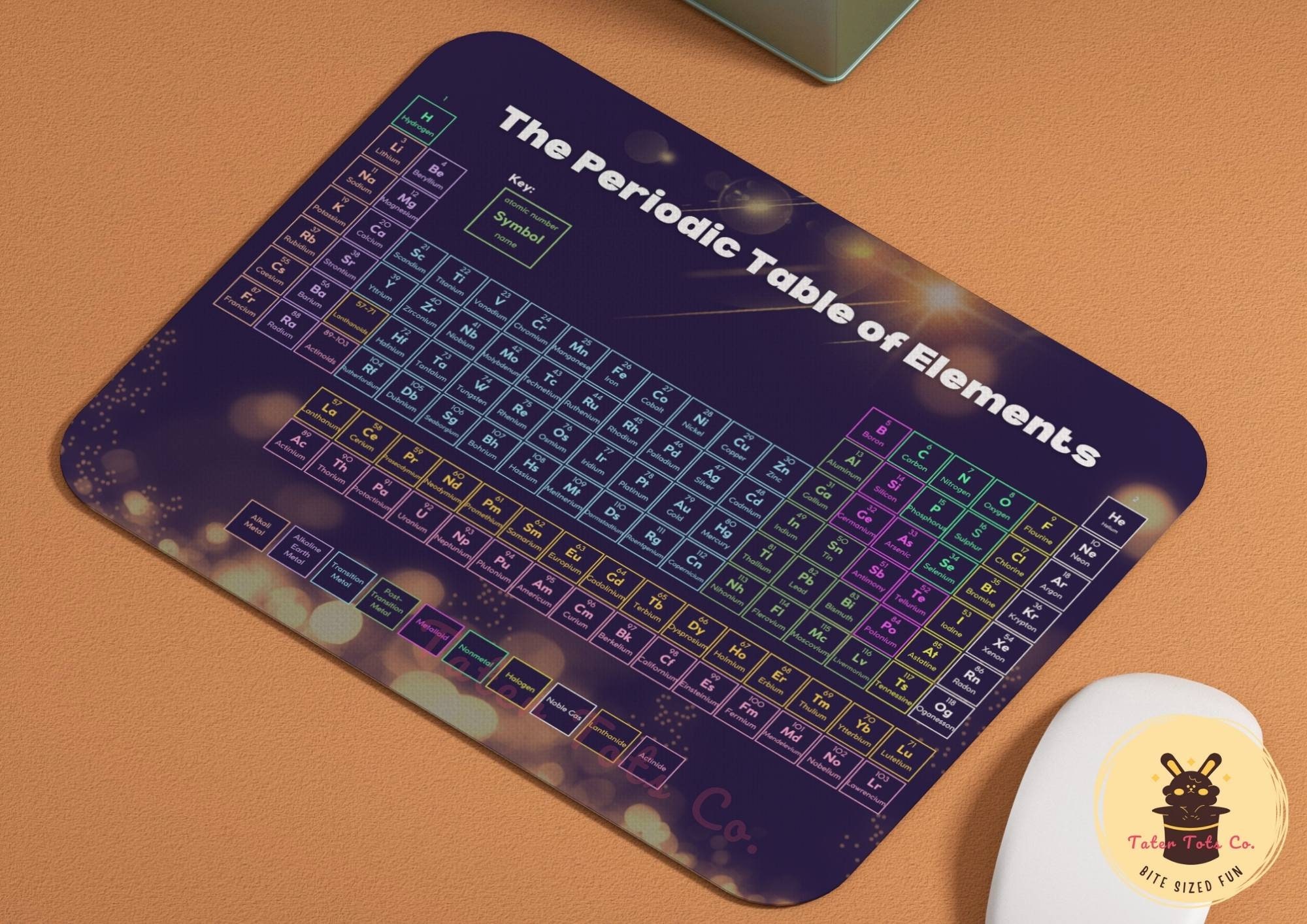 Rainbow Periodic Table of Elements Science Chemistry Cool Laboratory ...