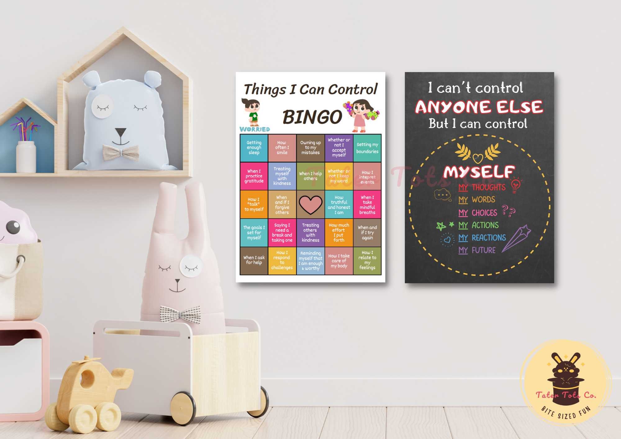 Emotional Regulation Bundle for Kids Bingo and Barometer, Help Children ...