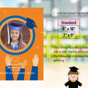 Preschool Graduation Memory Book: Canva Template for Kindergarten Prek ...