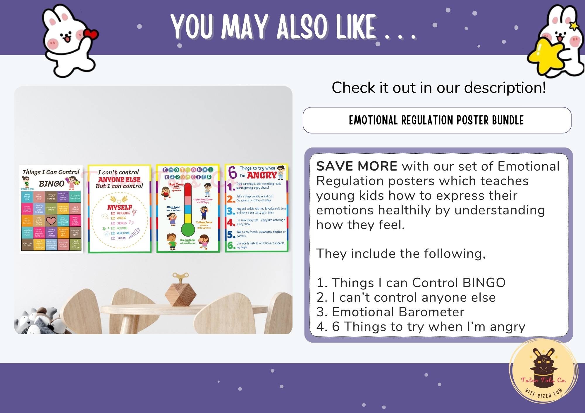 Zones of Emotional Regulation Self Control Posters | Calm Down Corner ...