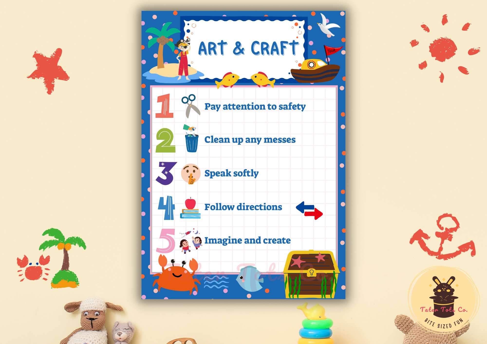 Preschool Daycare Classroom Centre Signs Nautical Ocean Marine Theme ...