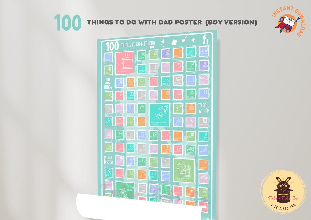 100 Little Things to Do With Dad Bucket List Colorful to Do Kid ...