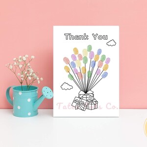 DIY Thank You Best Wishes Hand Drawn Finger Printing Cards for Handmade ...