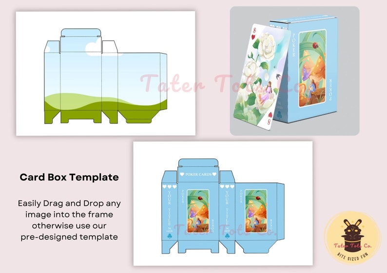 Custom Photo Playing Standard Deck Cards With Box Template and Easy ...