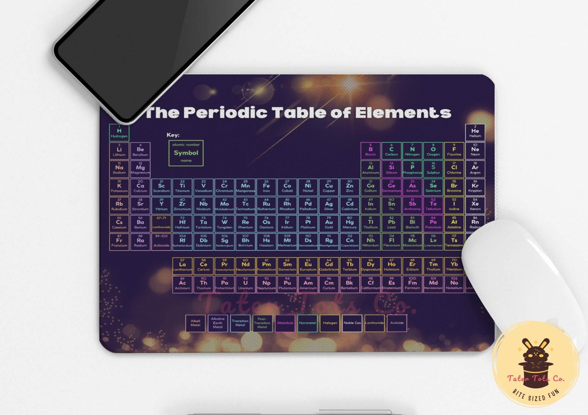 Rainbow Periodic Table of Elements Science Chemistry Cool Laboratory ...