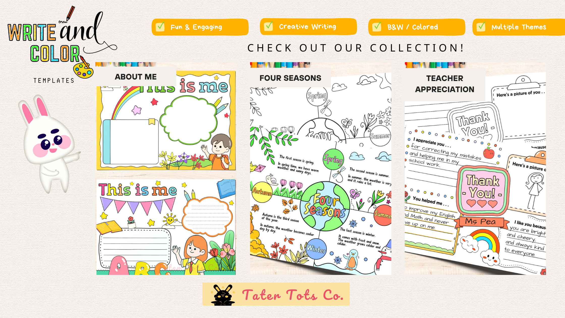 Mind Map Write and Color Templates Simple Graphic Organizer Classroom ...